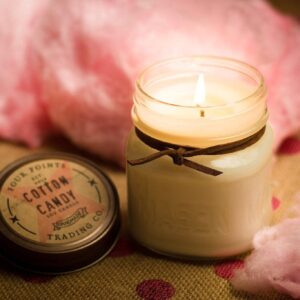 Four Points Trading Co. Cotton Candy 8 Oz Scented Soy Aromatherapy Candle w/Jar