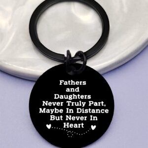 Funny Father Daughter Jewelry Keychain Dad Keychain Gift from Daughter Long Distance Relationship Gift Birthday Gift Going Away Gift Family Jewelry Keychain Christmas Graduation Gift