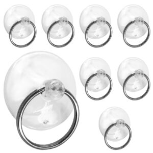 piutouyar 12pcs suction cup with ring 1.6"/40mm clear key ring suction cups sucker for window kitchen wall hook hanger