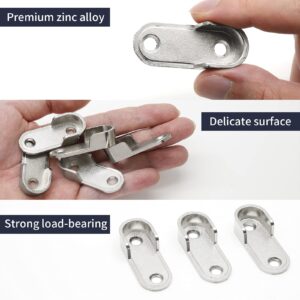 Zorveiio Silver Closet Rod End Supports, Oval Closet Rod Holder Small Closet Rod Bracket for Wardrobe Closet, 1 Inch Diameter, Pack of 8