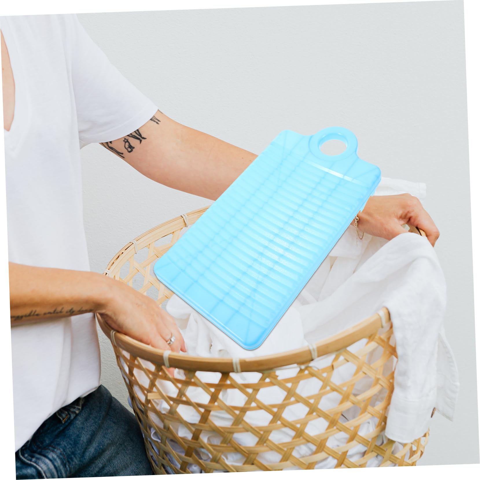 1pc Washboard Foldable Laundry Board Non- Slip Laundry Pad Household Clean Board Tools Compact Wash Board Laundry Washing Tool Travel Soft Rubber Laundry Mat Mini