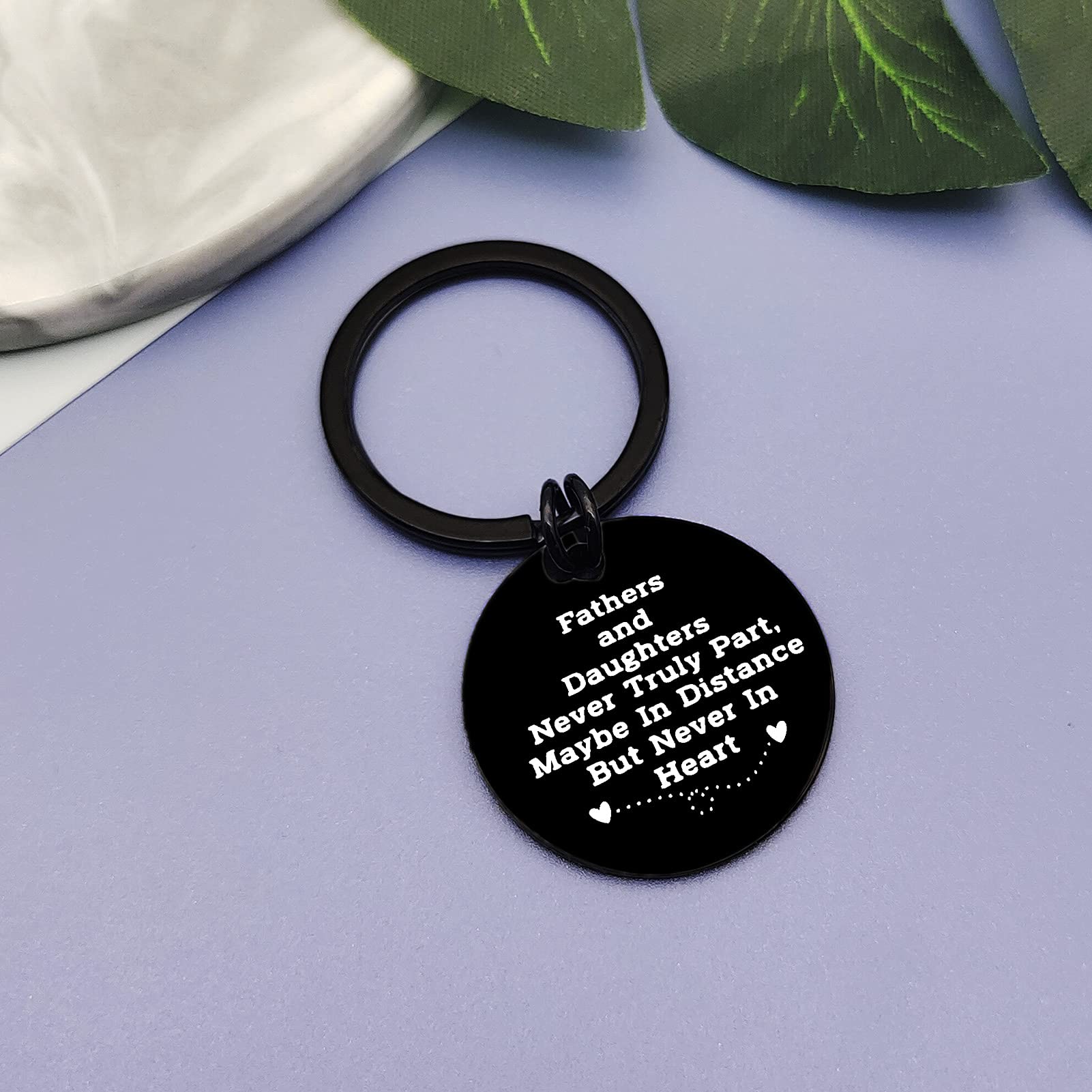 Funny Father Daughter Jewelry Keychain Dad Keychain Gift from Daughter Long Distance Relationship Gift Birthday Gift Going Away Gift Family Jewelry Keychain Christmas Graduation Gift