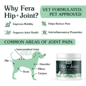 Fera Pets - Health Bundle of 3, Includes Fish Oil for Cats and Dogs (16oz), Organic Probiotics for Dogs and Cats with Prebiotics (60 Scoops), Hip and Joint Support for Dogs (90 Soft Chews)