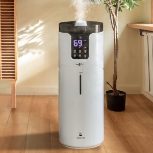 lacidoll humidifiers for home large room wholehouse humidifier 2000 sq. ft 4.2 gal 16l floor humidifier 360° nozzles cool mist ultrasonic humidifier output top fill tower humidifier for home office