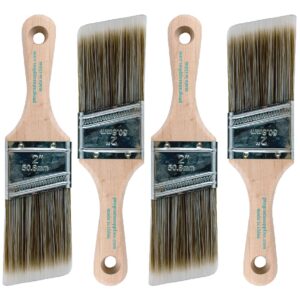 vermeer paint brushes - 4-pack - 2" angle stubby brushes for all latex and oil paints & stains - home improvement - interior & exterior use