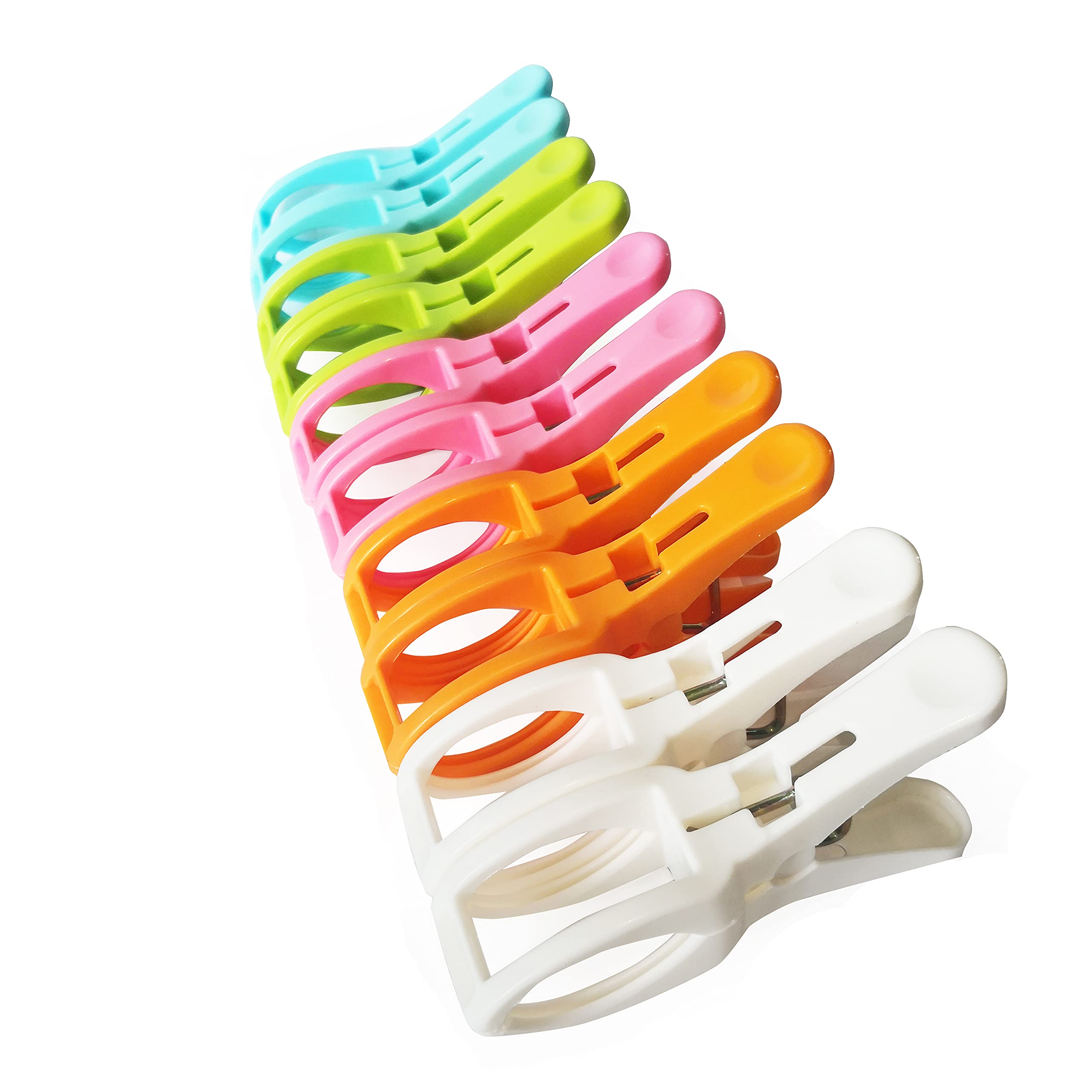 Beach Towel Clips for Beach Chairs Cruise Chairs,Towel Clips for Chairs,FULLINY 10 Pack Fort Clips Beach Chair Clips,Plastic Clips with Excellent Pinching Power to Keep Towels from Blowing Away