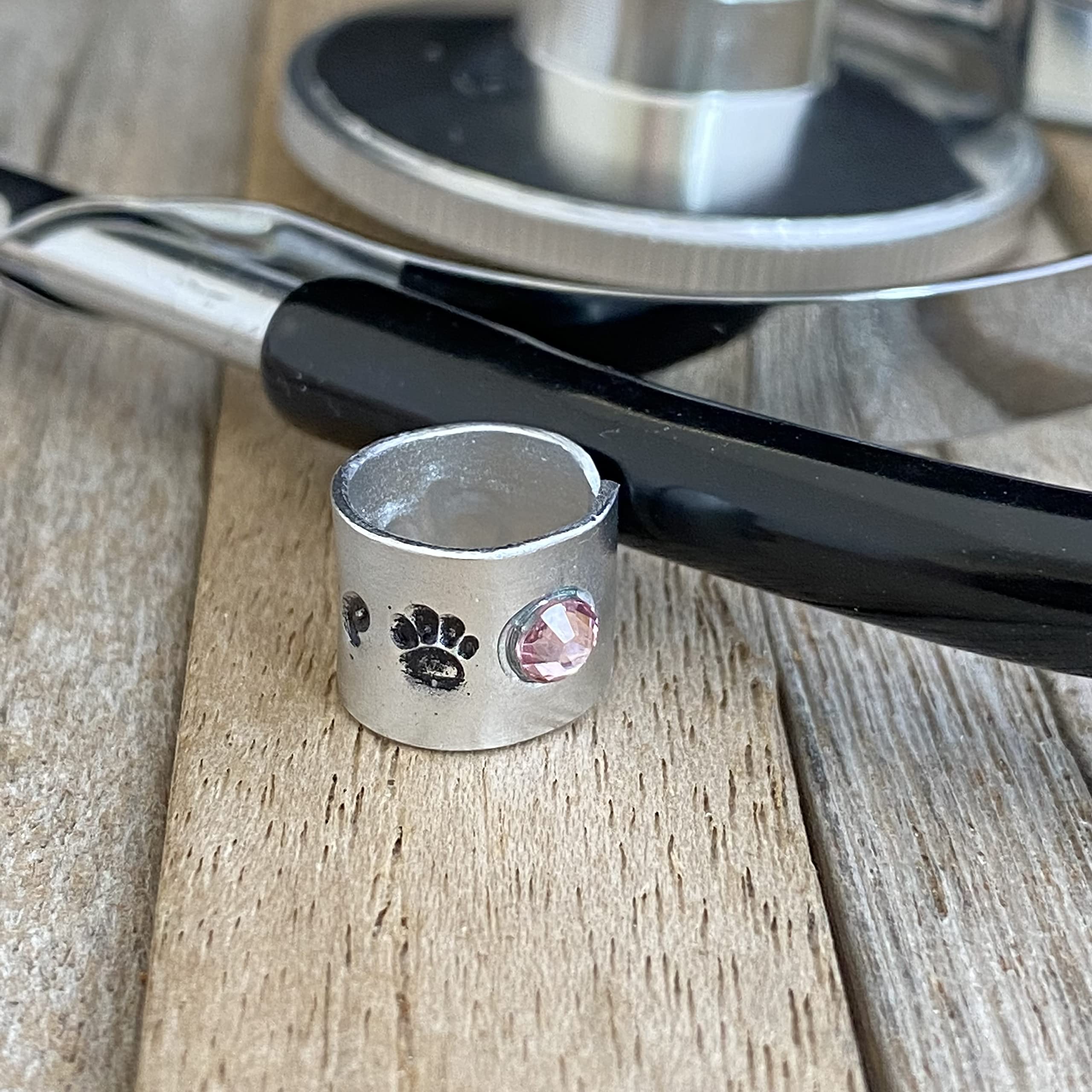 Stethoscope Charm Cuff, Personalized Stethoscope ID Tag with Birthstone charm, Nurse Gift, Name Tag, Stethoscope Name Tag, Nurse Appreciation Gift, Nurse Graduation Gift, International Nurse Day