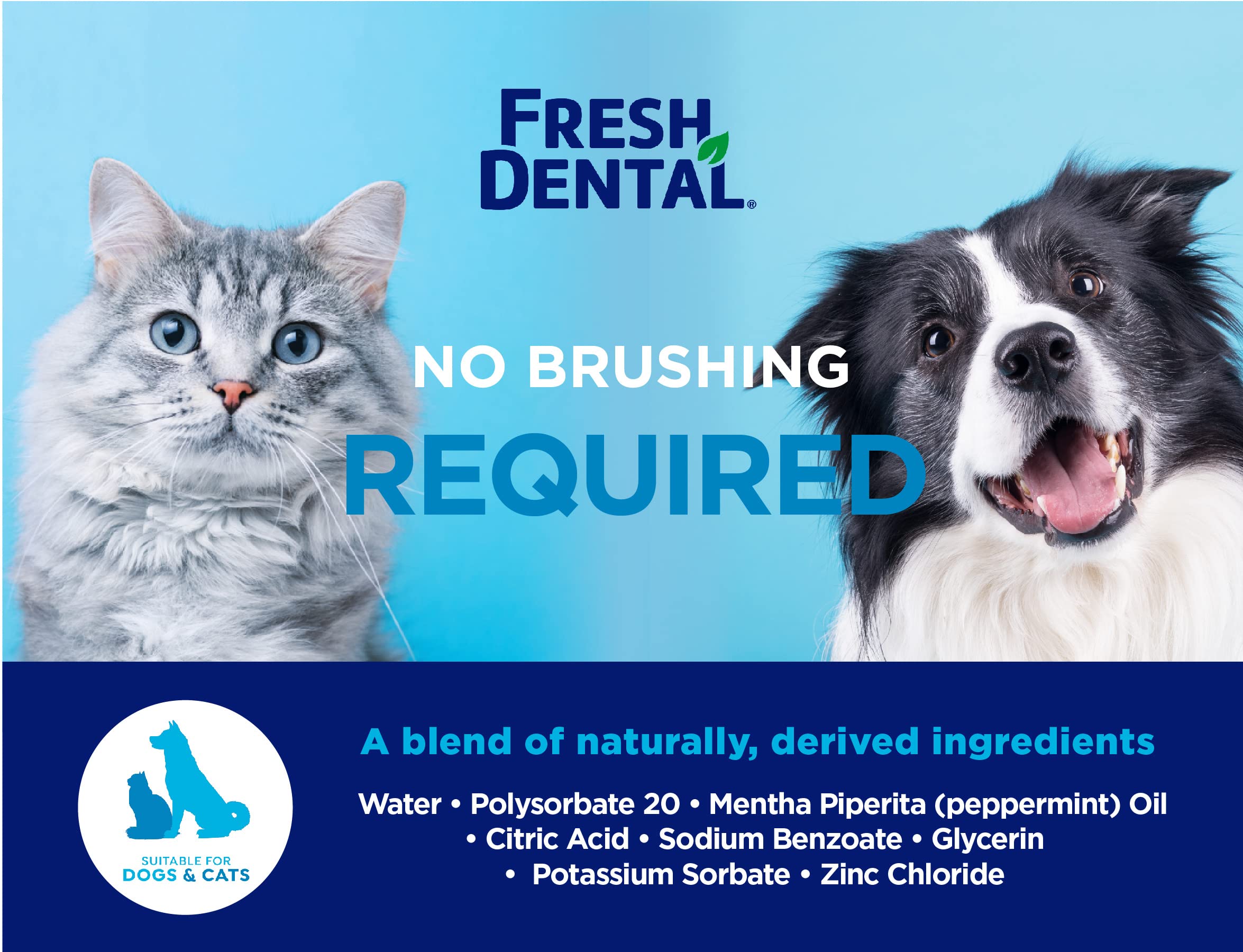 Naturel Promise Fresh Dental Clean Teeth Dental Wipes for Pets, 50 Count, Fresh Mint - Helps Remove Plaque, Tartar & Freshen Breath - Made in The USA