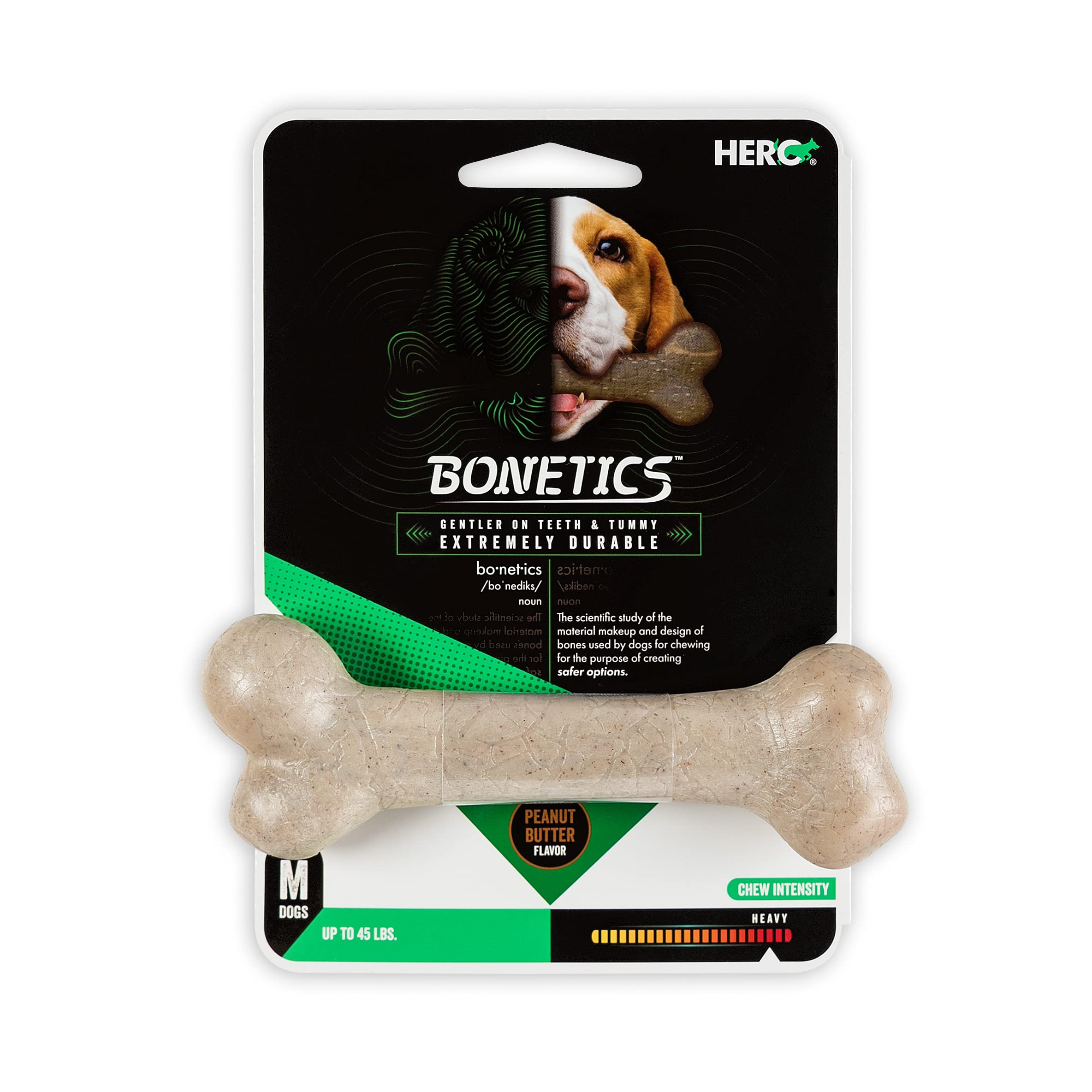 Hero Bonetics™ Femur Bone Dog Chew Toy Medium / Peanut Butter