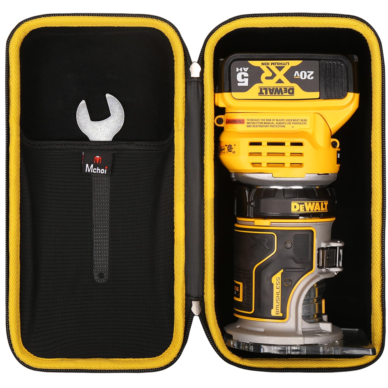 Mchoi Hard Portable Case Compatible with DEWALT 20V Max XR Cordless Router (DCW600B),Case Only