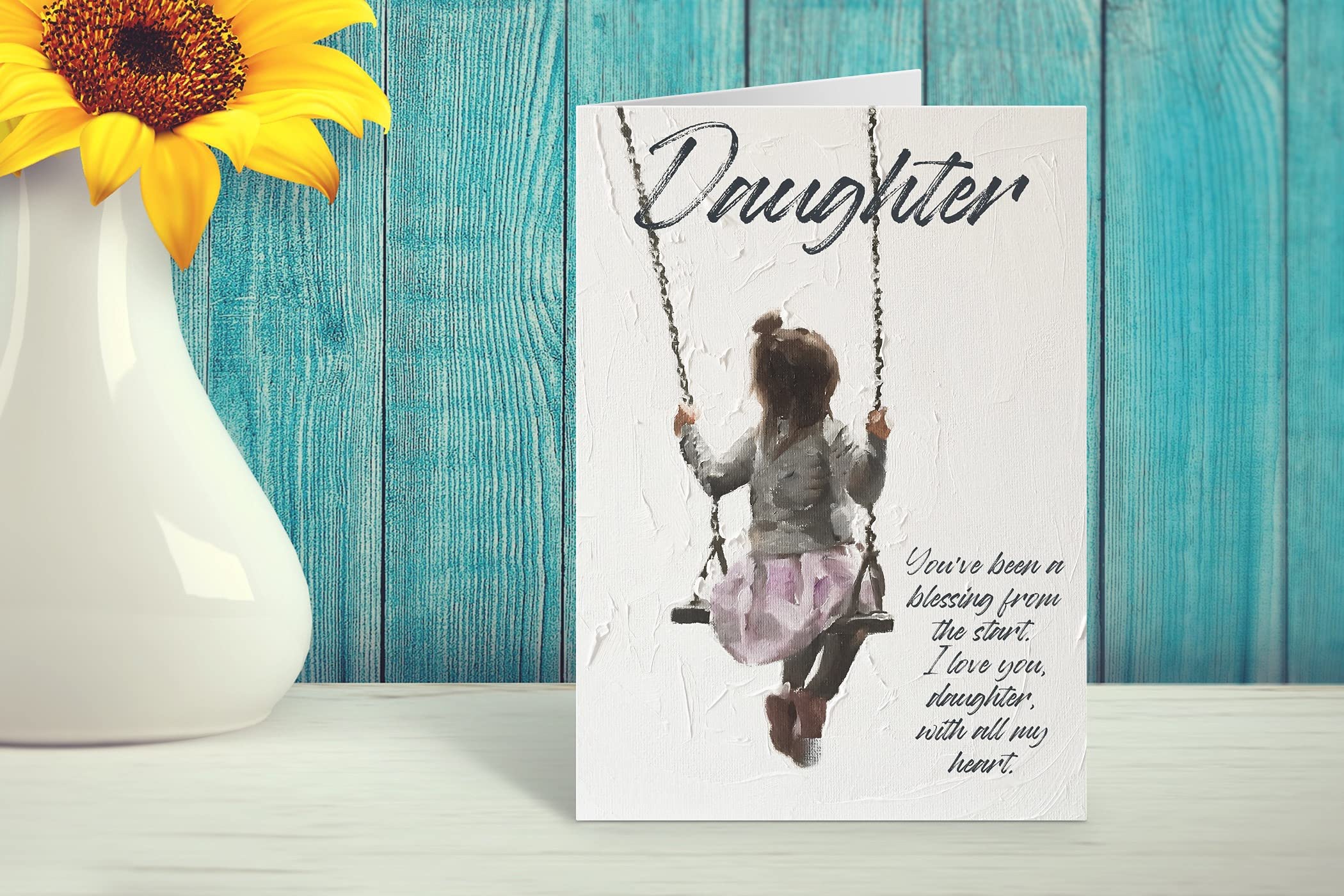 James Coates Daughter Birthday Cards from Mum or Dad with Lovely Sentimental Words, A5 Size