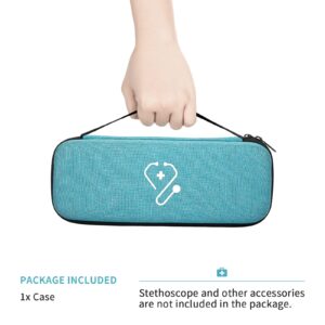 YINKE Stethoscope Case for 3M Littmann Classic III/Cardiology IV/Lightweight II S.E. & MDF Acoustica Stethoscope, Hard Organizer Storage Bag for Nurses and Doctors Accessory (Blue)