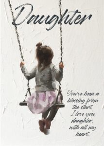 james coates daughter birthday cards from mum or dad with lovely sentimental words, a5 size