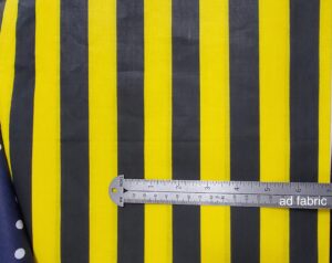 ad fabric, polycotton printed striped yellow/black poly cotton, 58" inches wide, sold by yard