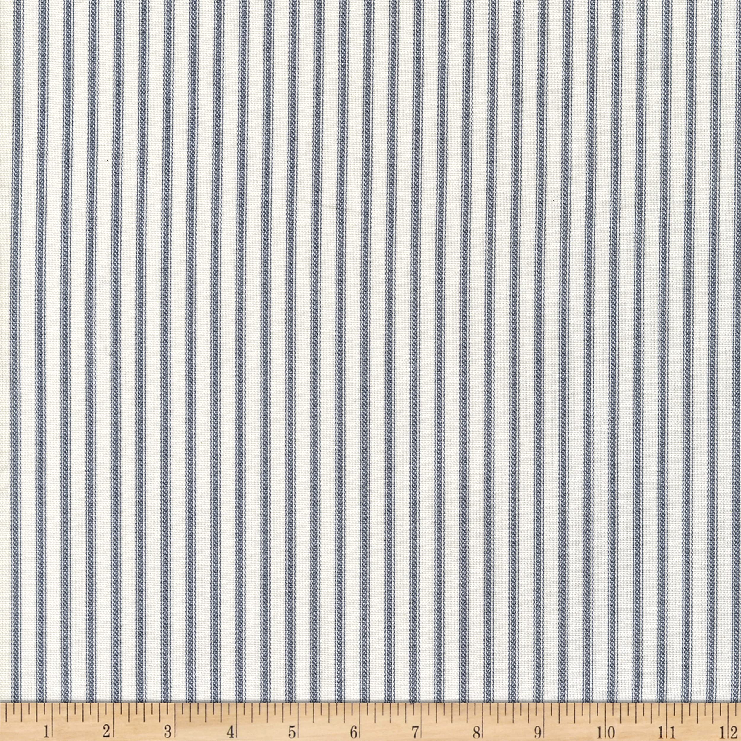 Magnolia Home Fashions Berlin Ticking Stripe Duck Slate Grey, Fabric by the Yard