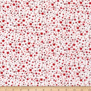 kaufman how the grinch stole christmas stars red, fabric by the yard