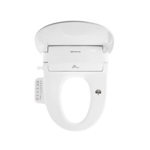 sk magic bid-s24d electric bidet toilet seat elongated| adjustable warm water, warm air dryer| led lights| 360° self-cleaning nozzle| easy installation| heated toilet seat