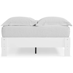 Signature Design by Ashley Piperton Modern Casual Youth Platform Bed Frame, Full, White