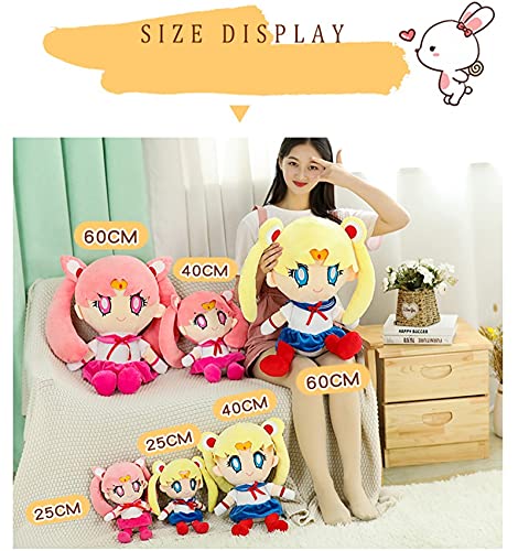 LINKOM Plush Doll Cute Cartoon Figure Plushie Stuffed Toy Soft Cushion Pillow Gift Collection Decoration for Fans Kids Girls (25cm/9.84inch, Blue)