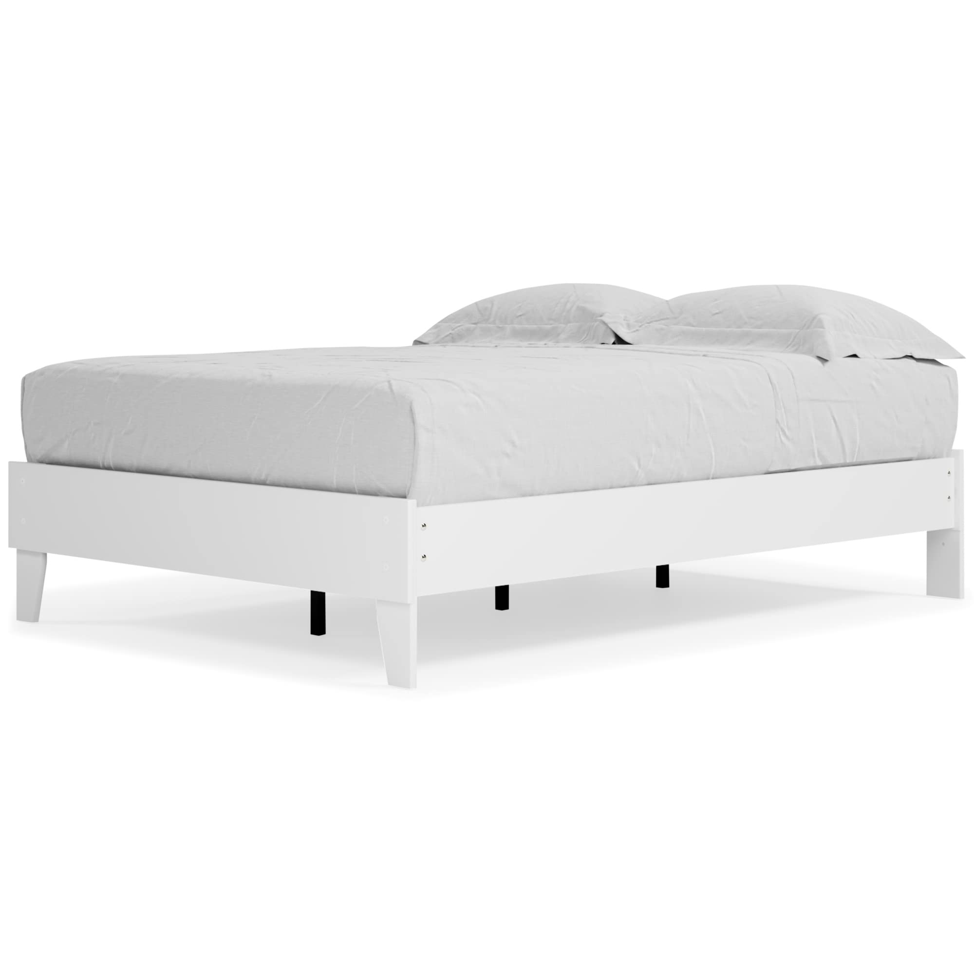 Signature Design by Ashley Piperton Modern Casual Youth Platform Bed Frame, Full, White