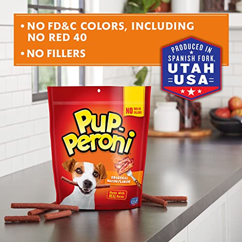 Pup-Peroni Dog Treats, Original Bacon Flavor, 22.5 Ounce, Made with Real Bacon