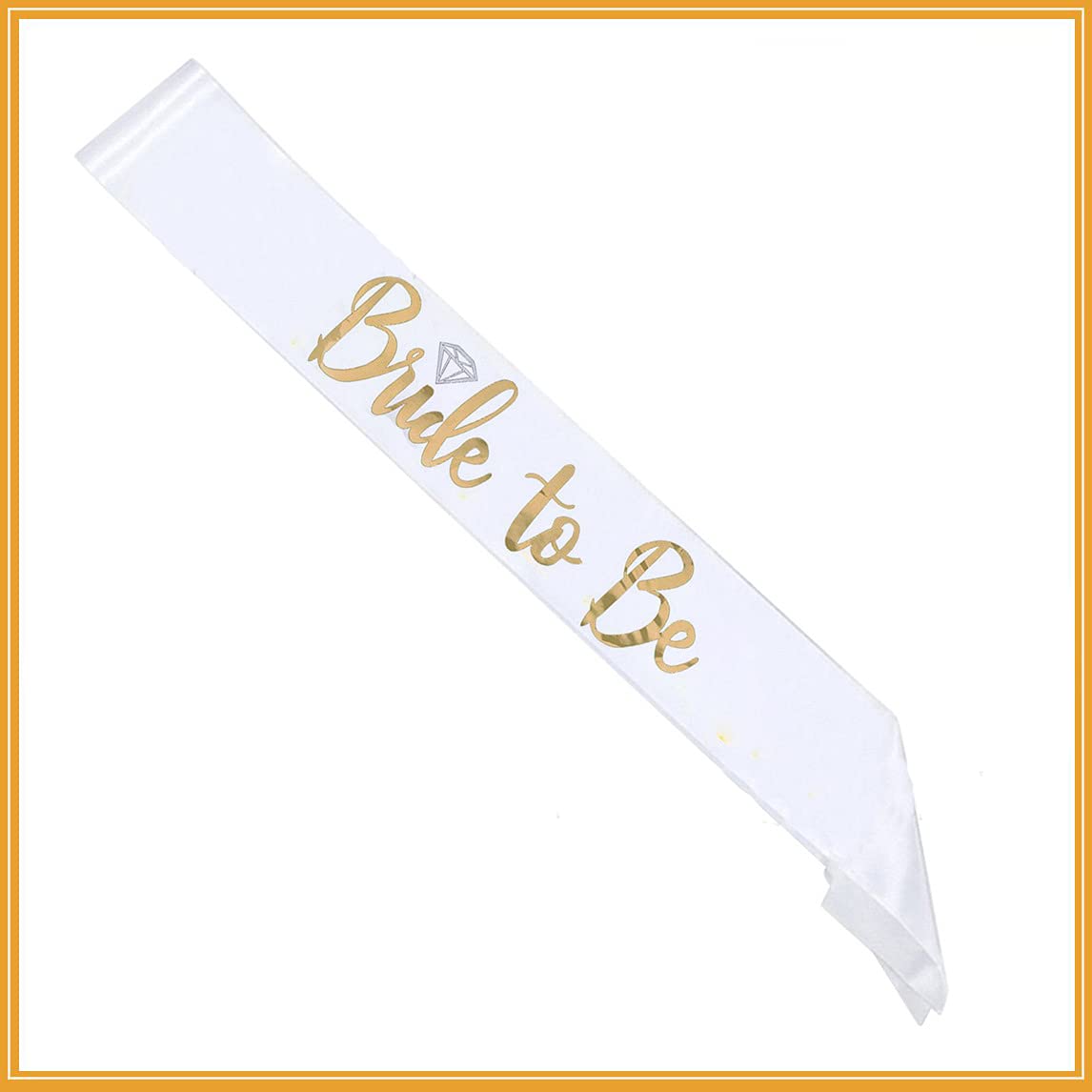 Bride to Be Sash, Bachelorette Party Sash Bachelorette Party Decorations Party Favors Accessories (Gold)