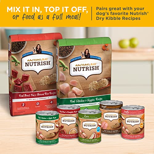 Rachael Ray Nutrish Premium Pate Wet Dog Food, Chicken and Beef Variety Pack, 13 Ounce Cans (Pack of 12)