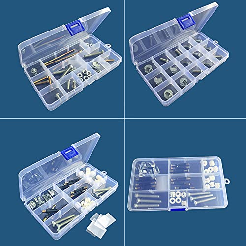 OriGlam 17cm x 8cm Clear Visible Plastic Box, Storage Box Case Container Organizer (17cm x 8cm)