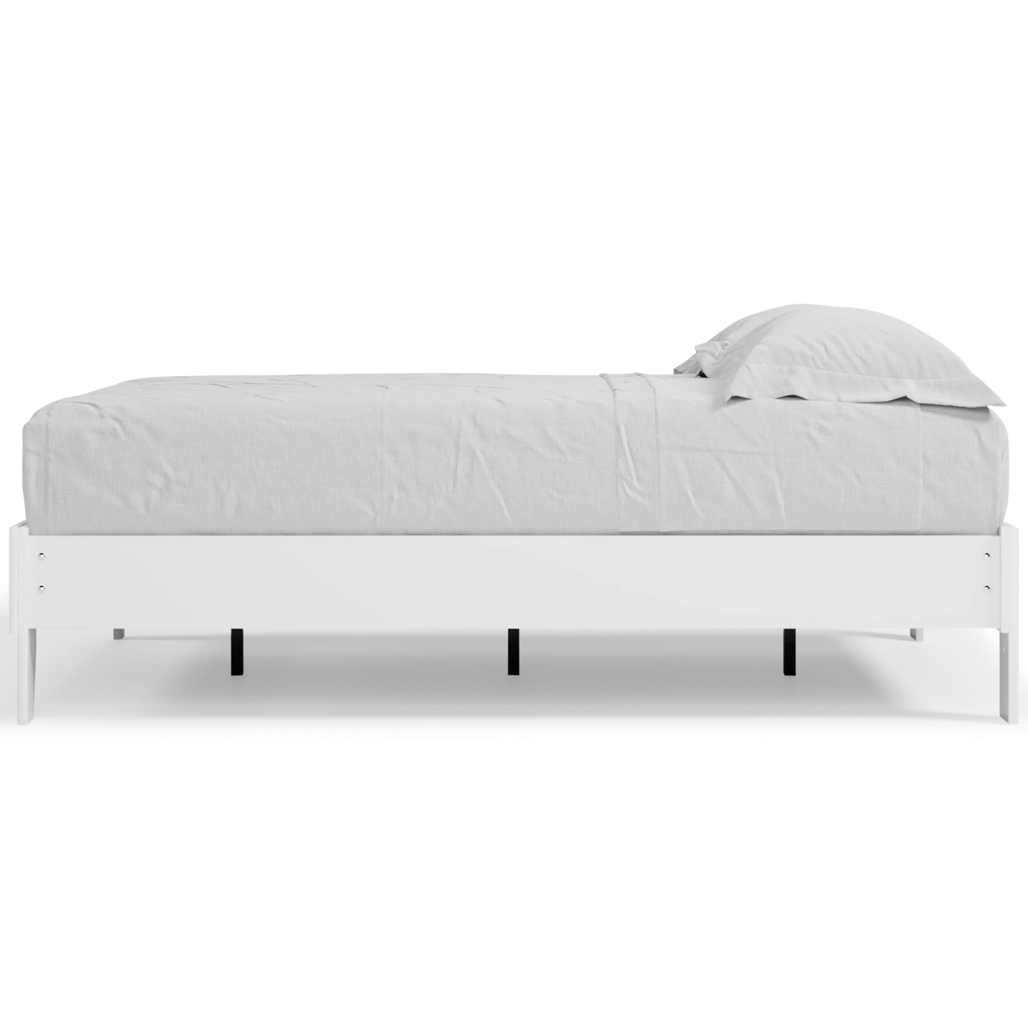 Signature Design by Ashley Piperton Modern Casual Youth Platform Bed Frame, Full, White