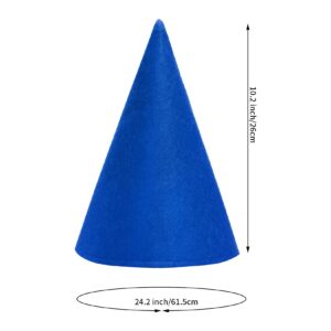 7 Packs Christmas Gnome Hats, Felt Cone Dwarf Hats for Unisex Adults Teens Elf Hats for Halloween Party Supplies, 7 Colors