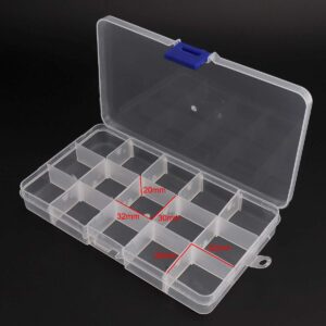 OriGlam 17cm x 8cm Clear Visible Plastic Box, Storage Box Case Container Organizer (17cm x 8cm)