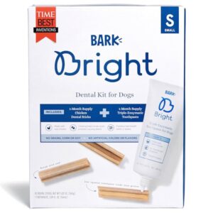 bark bright small dental kit for dogs, 7.71 oz., count of 30