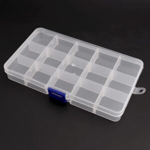 OriGlam 17cm x 8cm Clear Visible Plastic Box, Storage Box Case Container Organizer (17cm x 8cm)