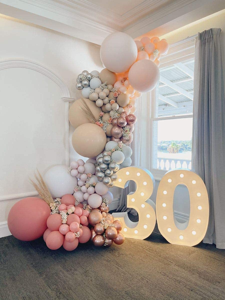 Dusty Pink 18 Inch Big Balloons 18in Dusty Rose Latex Balloons for Baby Shower Birthday Party Decorations 10pcs