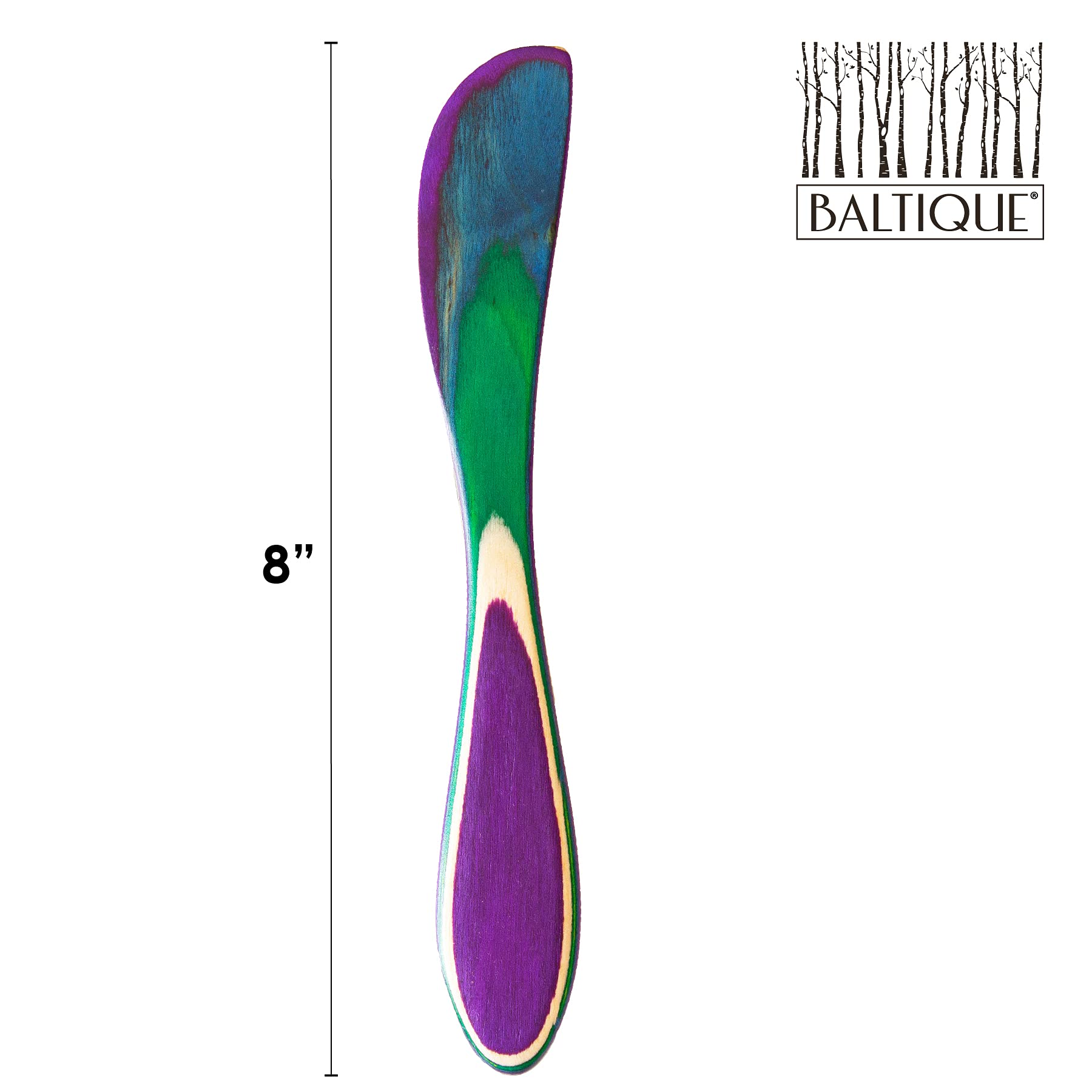 Totally Bamboo Baltique Mumbai Collection 8" Spreading Knife in Colored Birch Wood