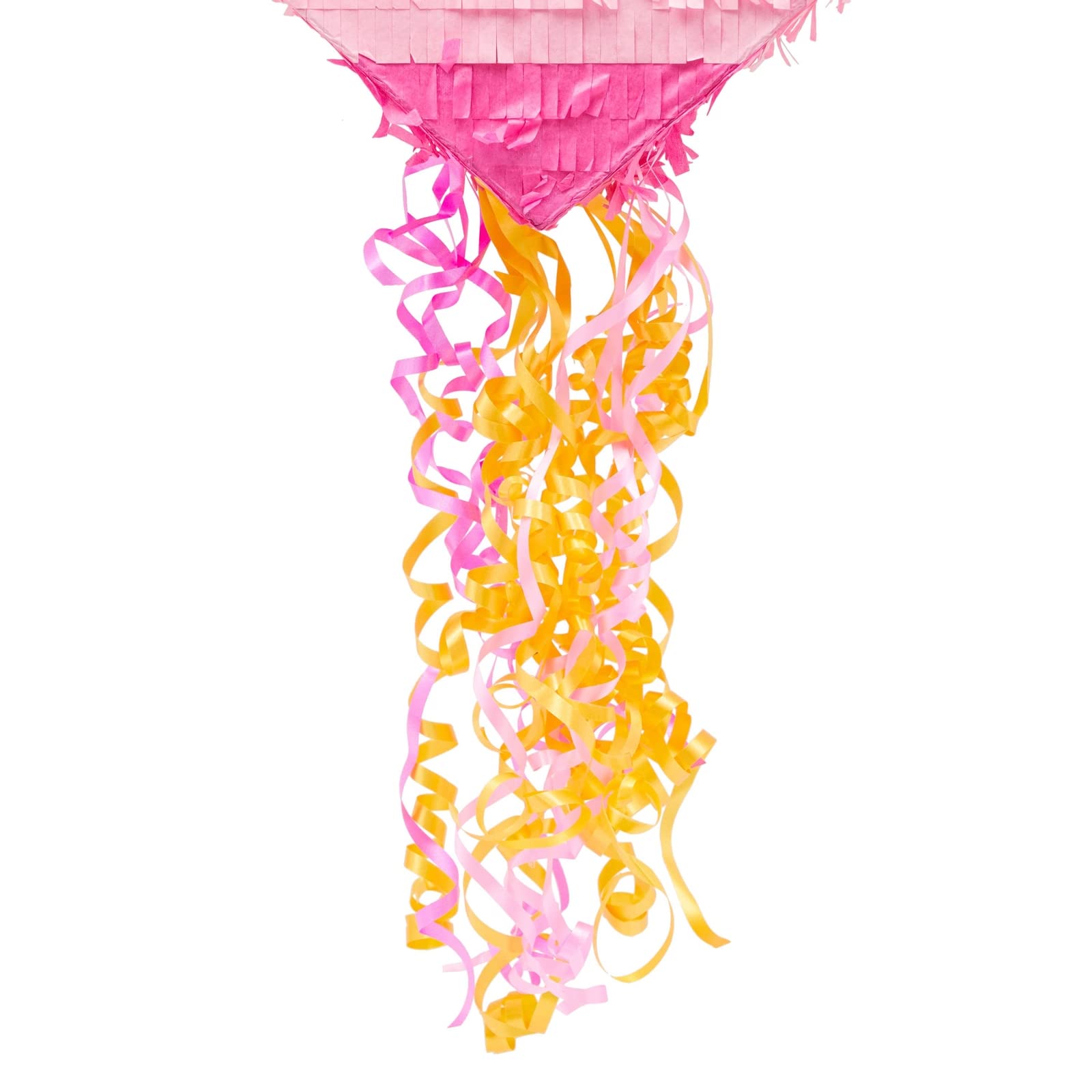 Sparkle and Bash Pink Pull String Heart Pinata for Girls Birthday Party Decorations, Pink and Gold Ombre Design, Small, 16 x 13 x 3 In