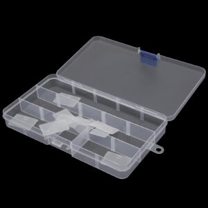 OriGlam 17cm x 8cm Clear Visible Plastic Box, Storage Box Case Container Organizer (17cm x 8cm)