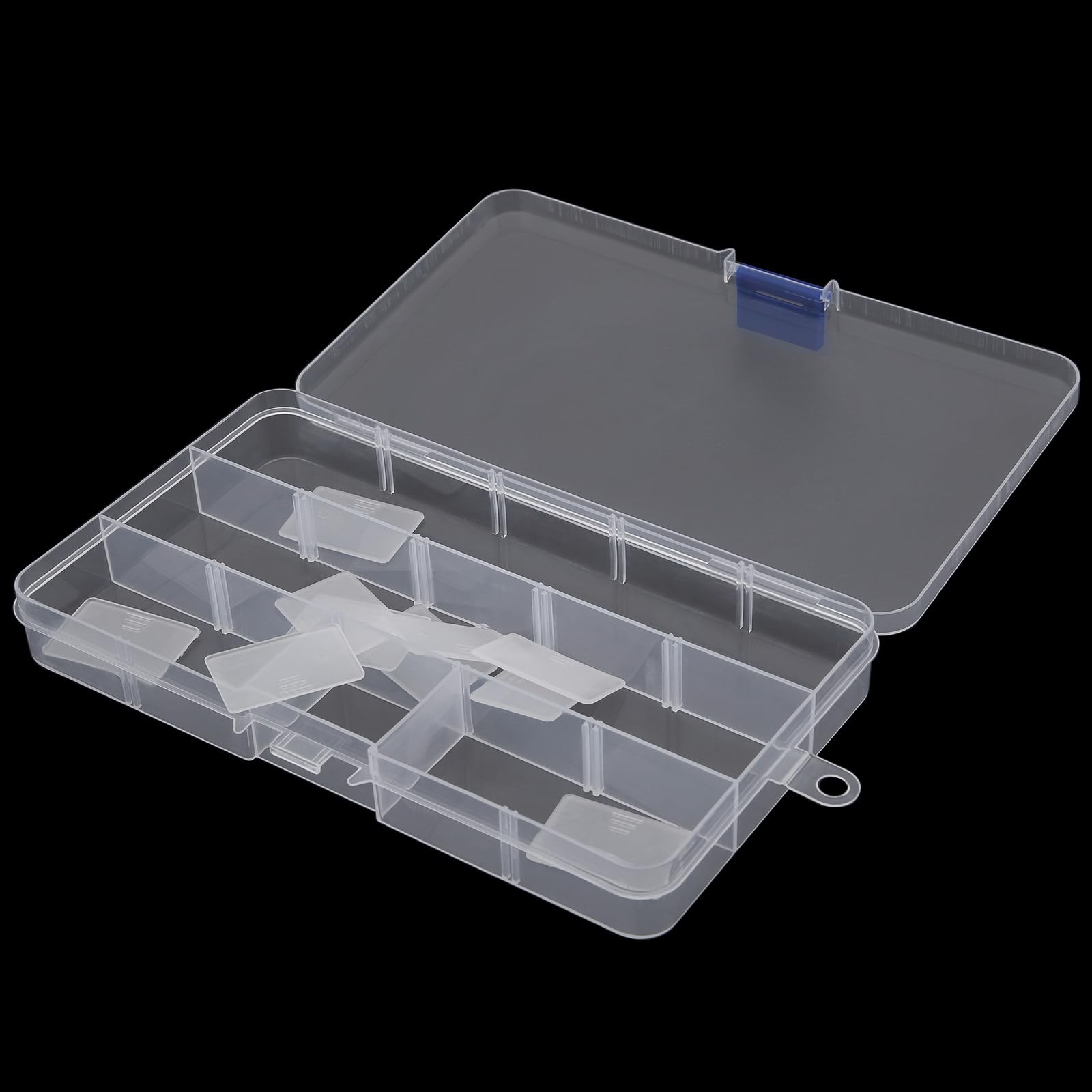 OriGlam 17cm x 8cm Clear Visible Plastic Box, Storage Box Case Container Organizer (17cm x 8cm)