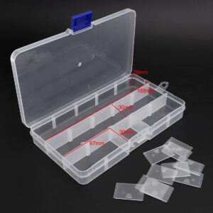 origlam 17cm x 8cm clear visible plastic box, storage box case container organizer (17cm x 8cm)