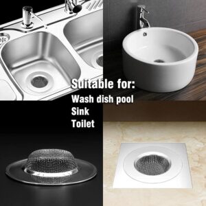 Juvielich Stainless Steel Sink Strainer-2.56" Diameter Rim Mesh Strainer Perfect for Kitchen Sink/Bathroom Bathtub Wash Basin Floor Drain Balcony Drain Hole Hair Catcher 4Pcs