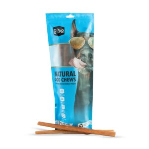 sitka farms bully sticks slim 12 inch - 10 count - bully sticks for dogs - all natural long lasting dental treats for large medium and small dogs, collagen chews for dogs