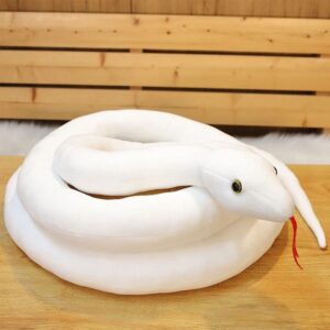 zcpace giant snake plush toy stuffed animal python snake pillow doll toys fake snake home halloween decorations 78inch (white)…