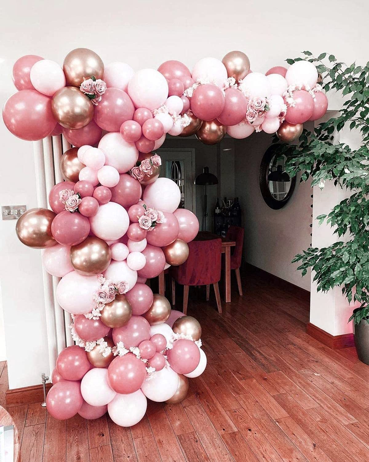 Dusty Pink 18 Inch Big Balloons 18in Dusty Rose Latex Balloons for Baby Shower Birthday Party Decorations 10pcs