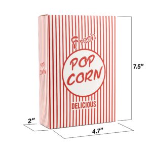 MT Products Popcorn Boxes for Party or Movie Night - 1.25 oz. (Pack of 50) - #3 Popcorn Buckets With Close Top