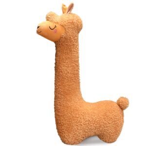 deaboat 40" giant alpaca plush pillow llama stuffed animal toys llama long body plushie home decor for girls kids adults