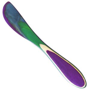 totally bamboo baltique mumbai collection 8" spreading knife in colored birch wood