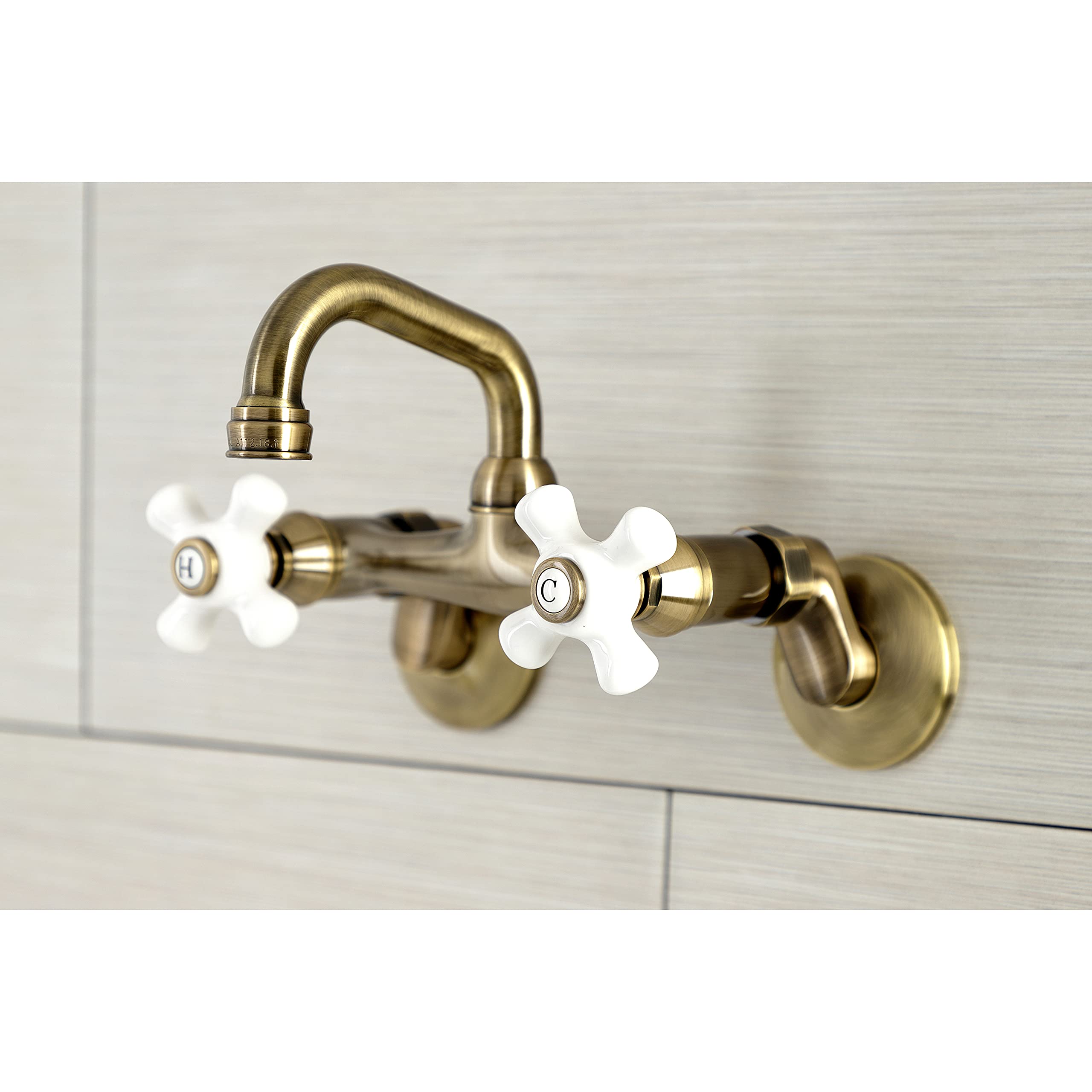 Kingston Brass KS612AB Kingston Bar Faucet, Antique Brass