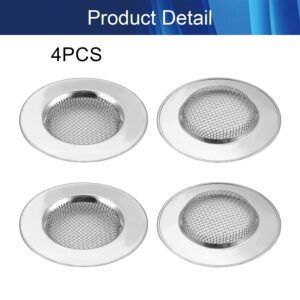 Juvielich Stainless Steel Sink Strainer-2.56" Diameter Rim Mesh Strainer Perfect for Kitchen Sink/Bathroom Bathtub Wash Basin Floor Drain Balcony Drain Hole Hair Catcher 4Pcs