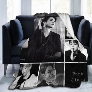 Jimin Super Soft and Comfortable Flannel Blanket Camping Blanket Beach Blanket Decoration Bedroom Living Room Suitable for Children/Adults Throw Blankets (50"x40")