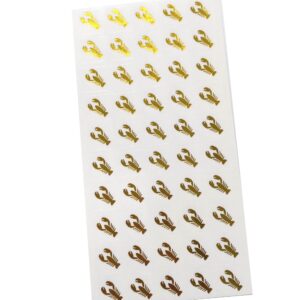 lobster food choice stickers for place cards- meal stickers (clear with gold icon) by savor the memories